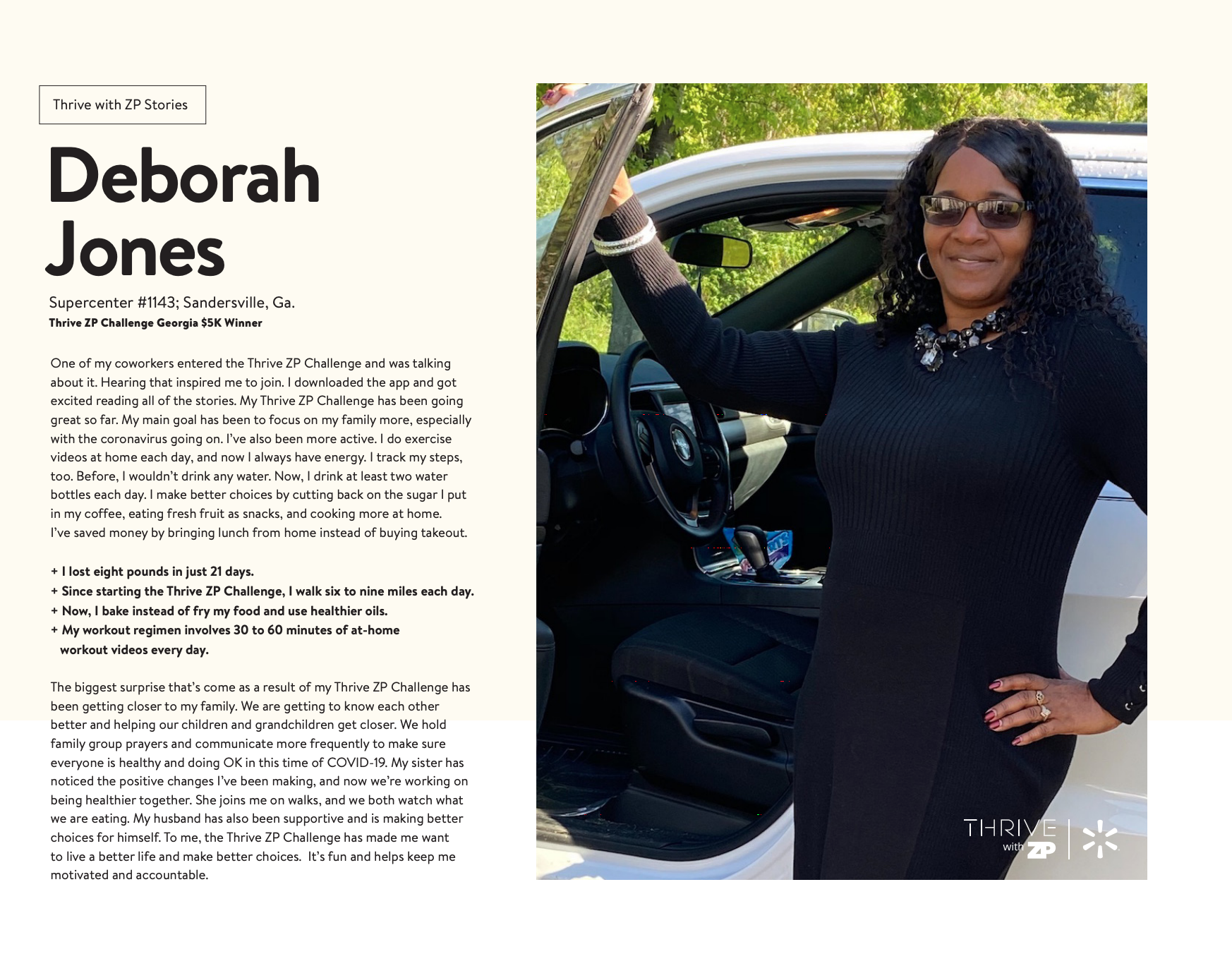 Georgia's Deborah Jones: “The Thrive ZP Challenge has made me want to ...