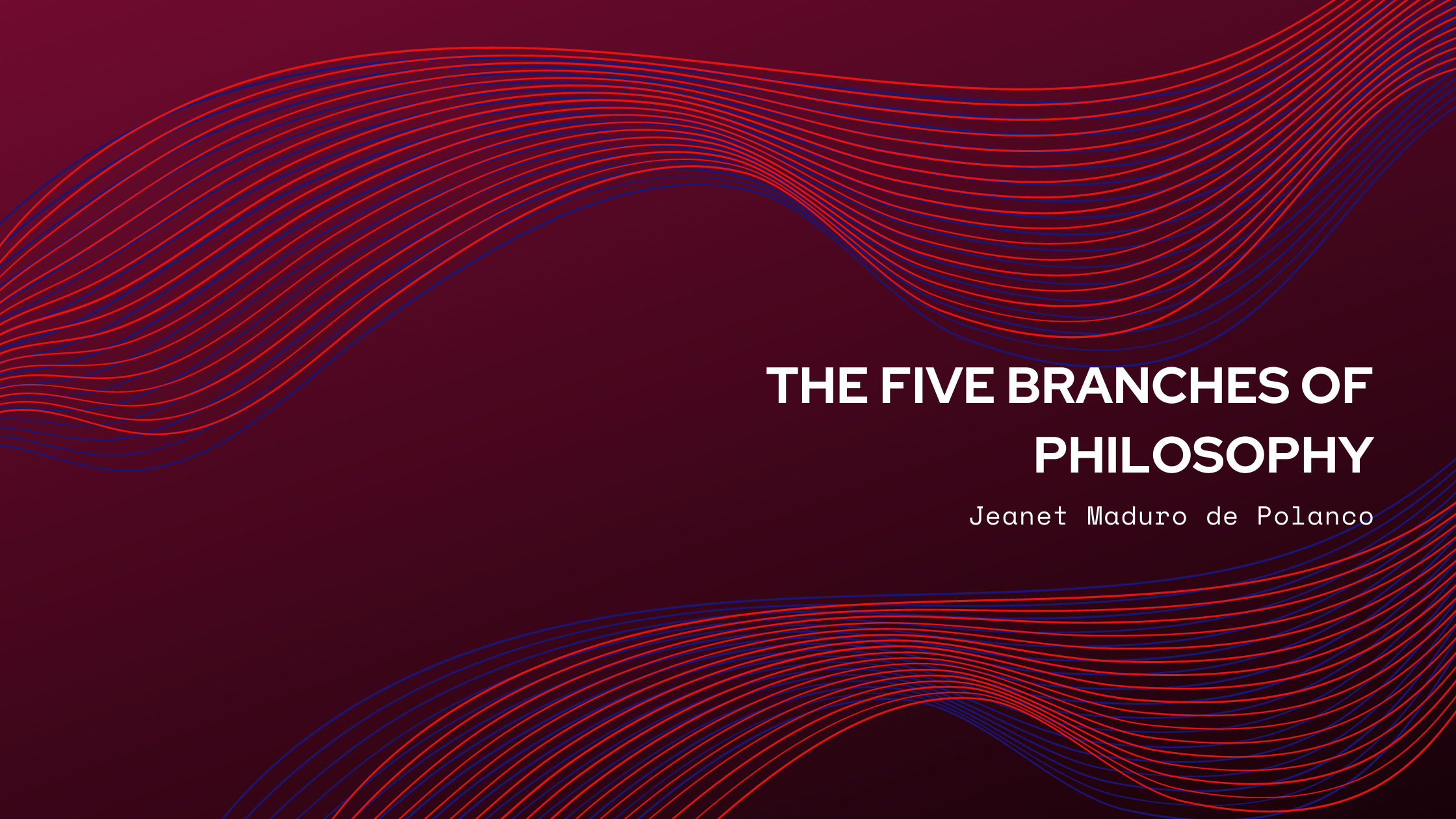 Jeanet Maduro de Polanco on The Five Branches of Philosophy | London ...
